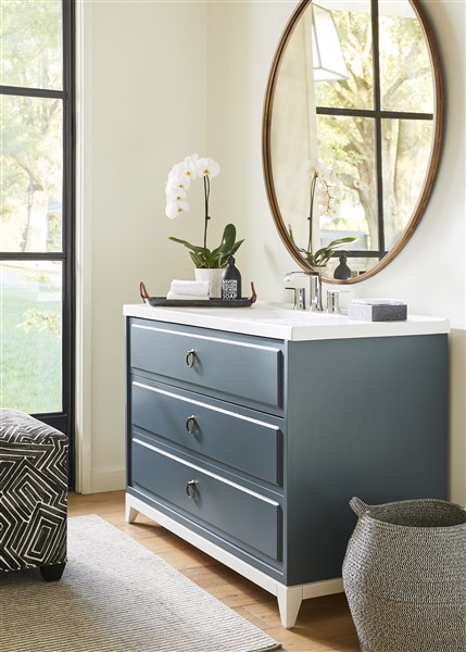 Stella Vanity with Tapered Leg VA08A - Our Products - Vanguard Furniture