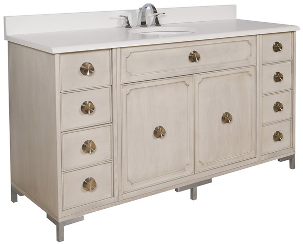 Dara Vanity with Metal Legs VA03G - Our Products - Vanguard Furniture